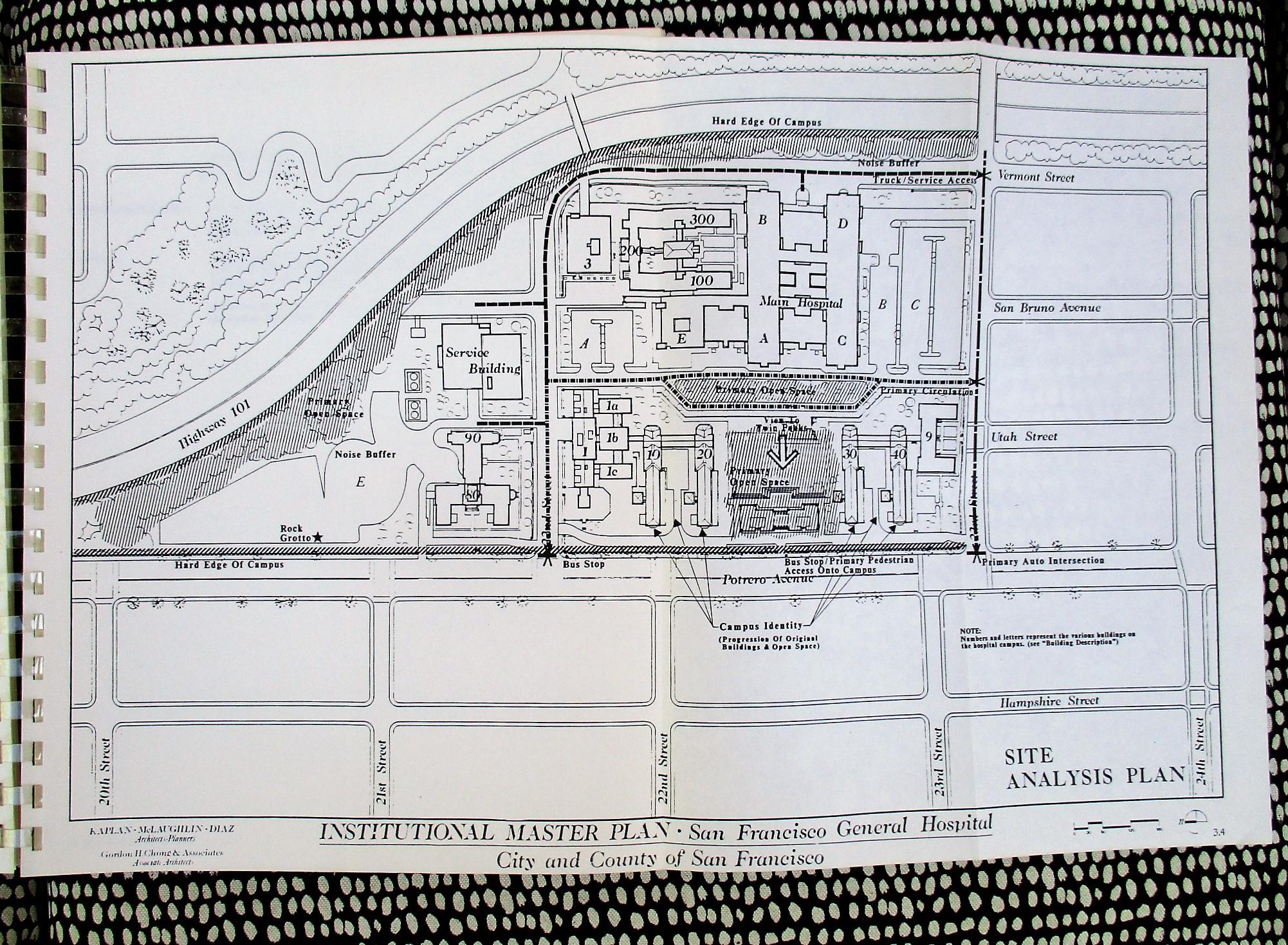 1987 MASTER PLAN for SAN FRANCISCO GENERAL HOSPITAL Maps Architecture ...