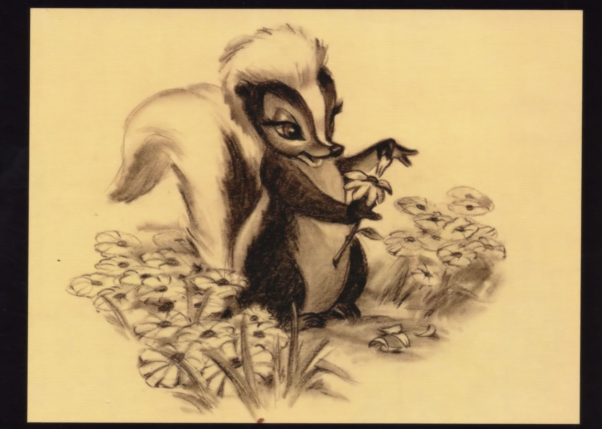 Chipmunk Squirrel in Bambi Sketch Storyboard Film Painting Postcard ...