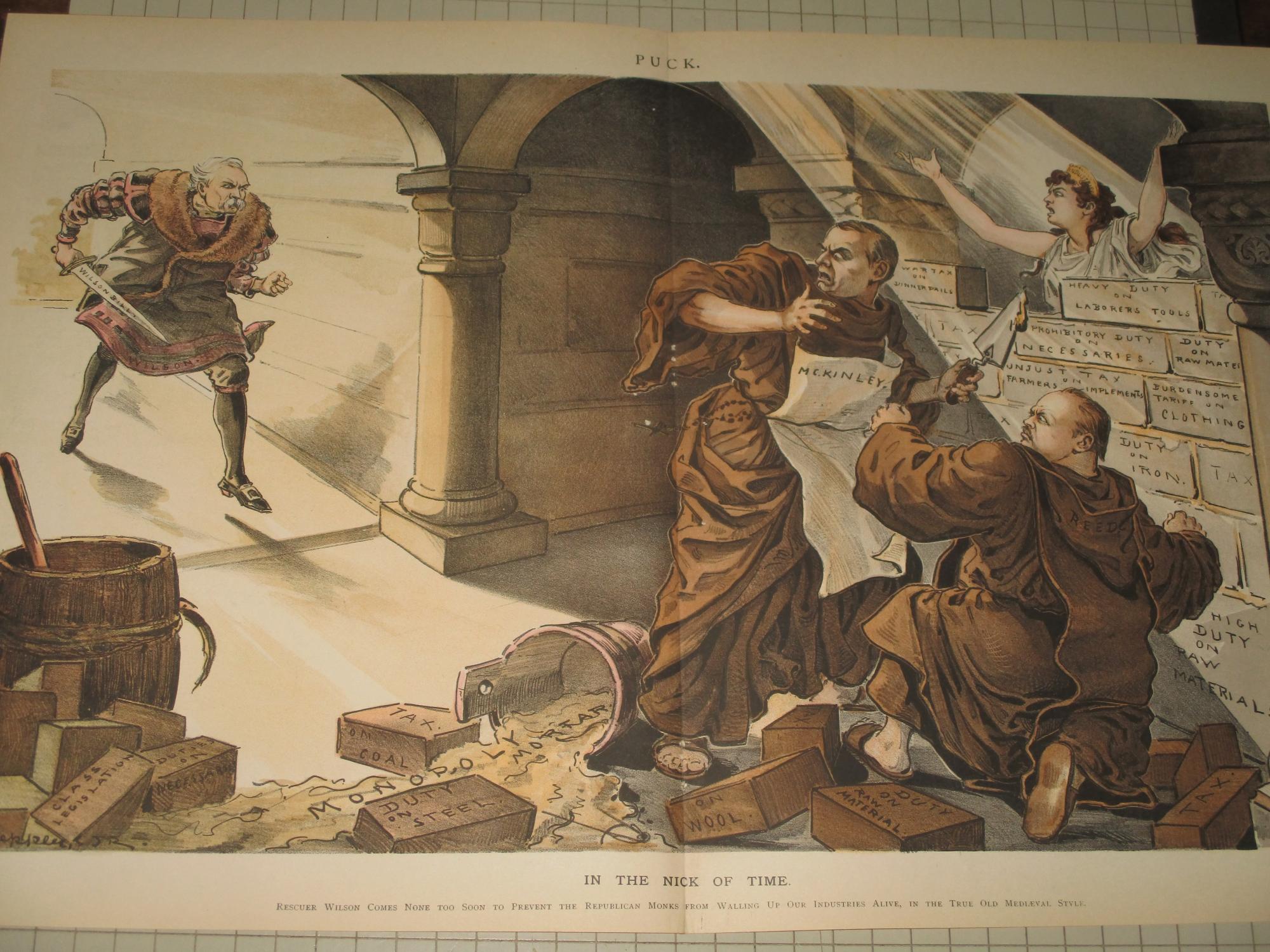 1894 Puck Lithograph of "In The Nick Of Time" - Republican Monks ...