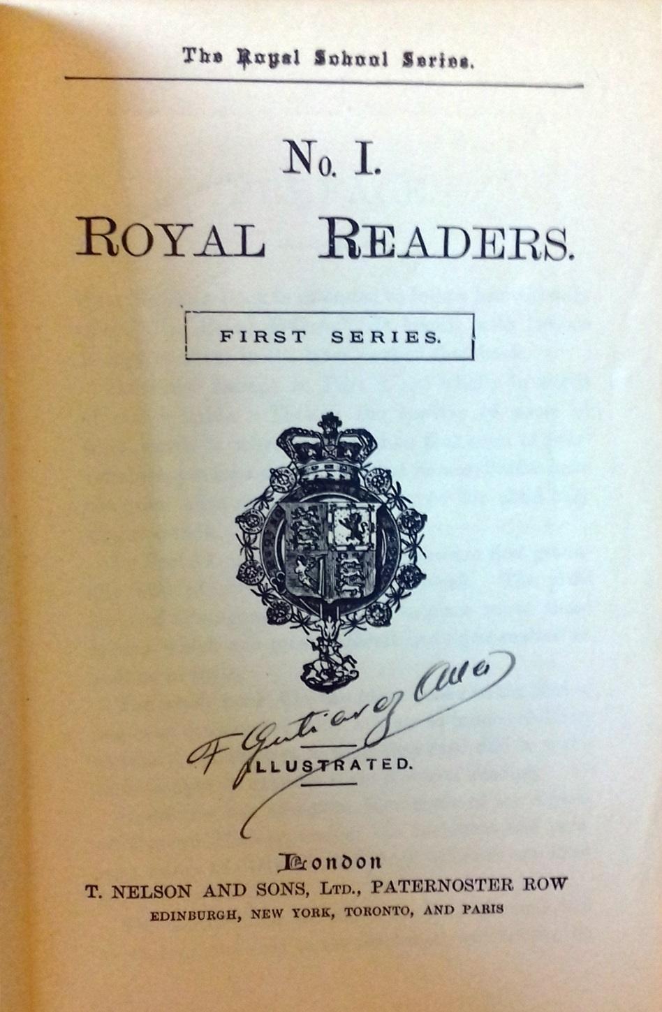 ROYAL READERS Nº I. FIRST SERIES. THE ROYAL SCHOOL SERIES: Aceptable ...