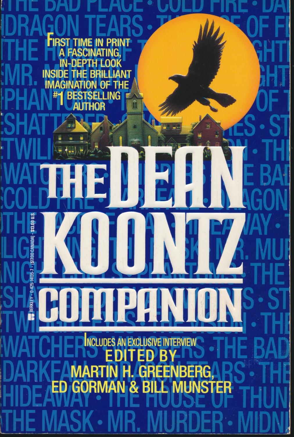 The Dean Koontz Companion SIGNED x 3 by (Dean Koontz) Greenberg/Gorman ...