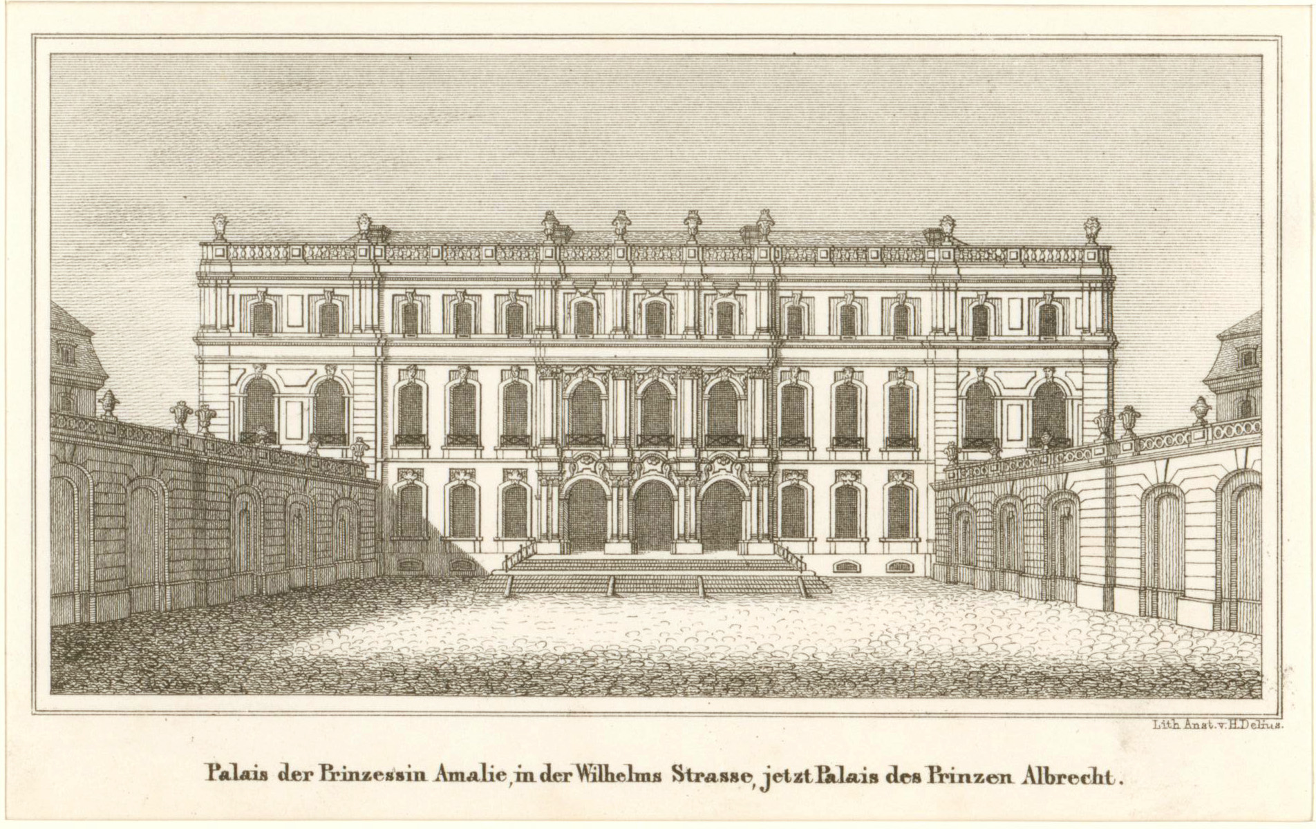 Gartenfront, "Palais der Prinzessin Amalie in der Wilhelms Strasse ...