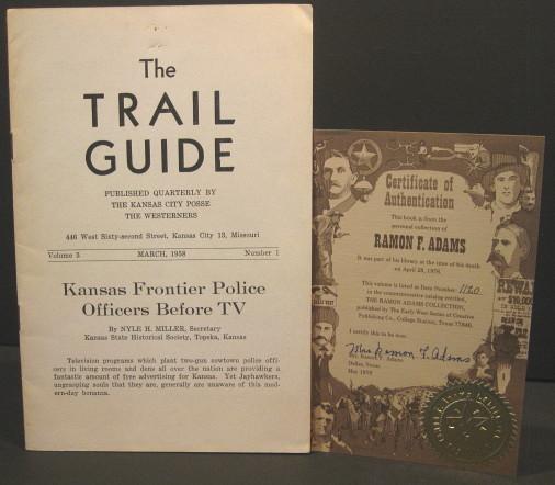 The Trail Guide Volume 3, No.1 March 1958. Kansas Frontier Police ...