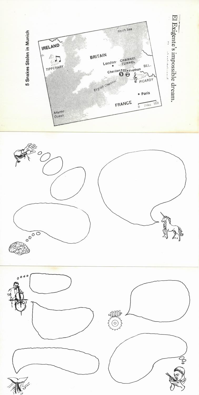 6 postcards by George Brecht: (1975) 1. Auflage Map | AQ-Verlag