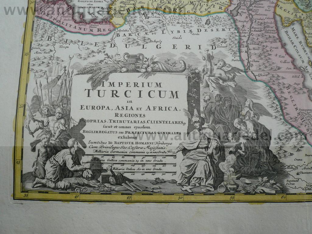 Imperium Turcicum, map, Homann anno 1720, scarce! Scarce map of the ...