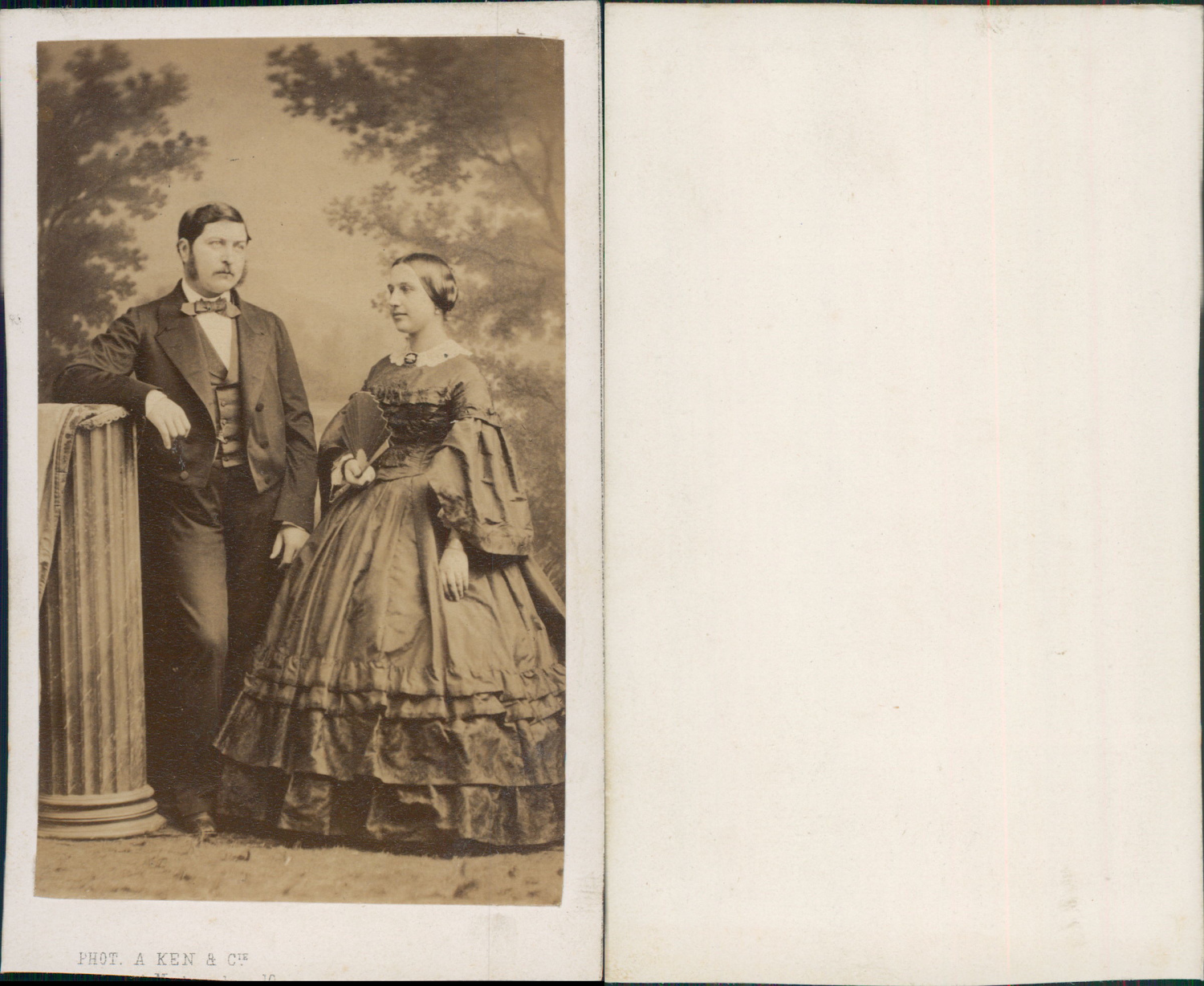 Ken, Paris, Couple en pose, circa 1860 by Photographie originale ...