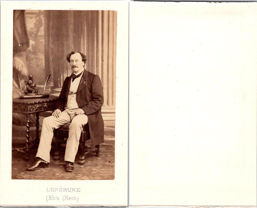 CDV Léon Albert Lefébure, homme politique, député du Haut-Rhin, circa ...