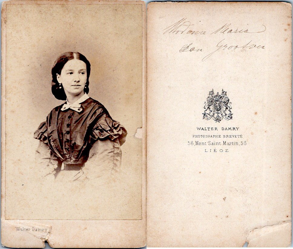 Damry, Liège, Maria van Grootver, circa 1865 by Photographie originale ...
