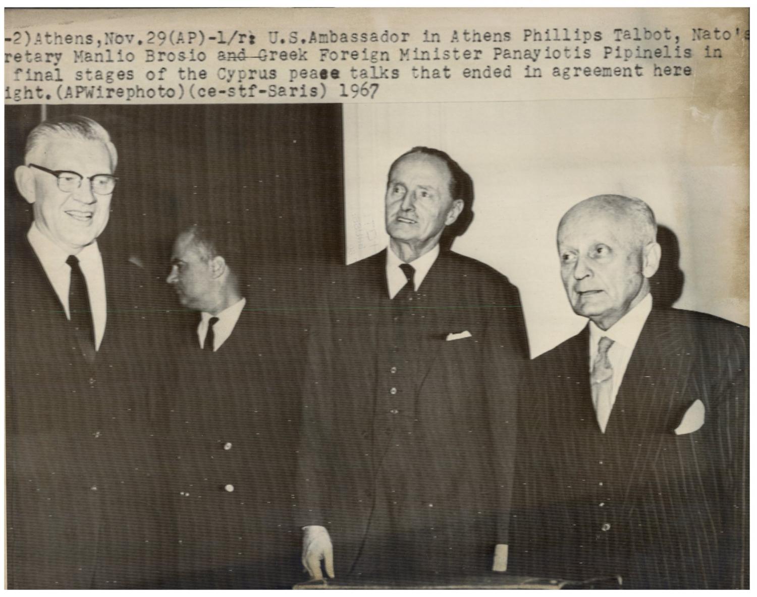 GRECE ATHÈNES Ambassadeur Phillips Talbot by Photographie originale ...