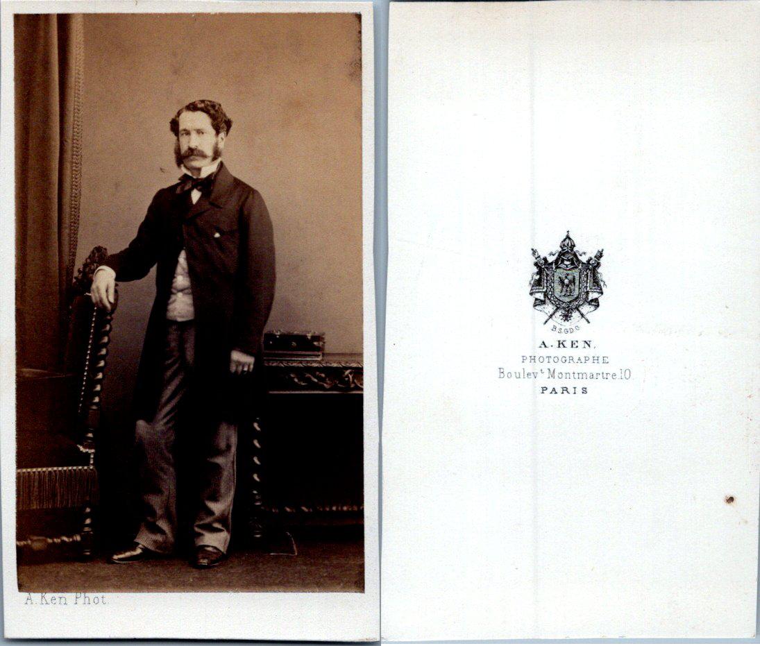 A. Ken, Paris, Homme brun en pose, circa 1860 by Photographie originale ...