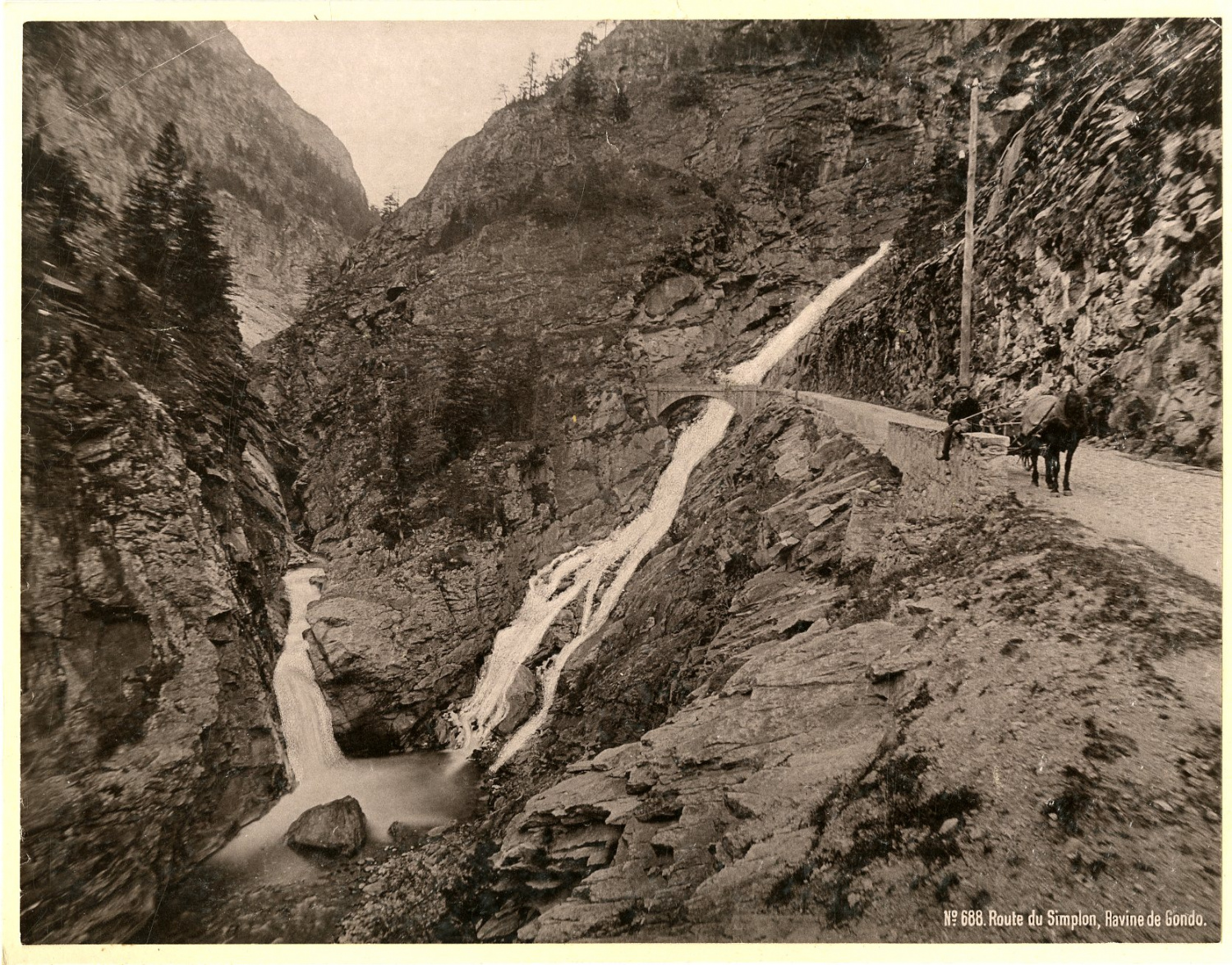 France, Route du Simplon, Ravine de Gondo by Photographie originale ...