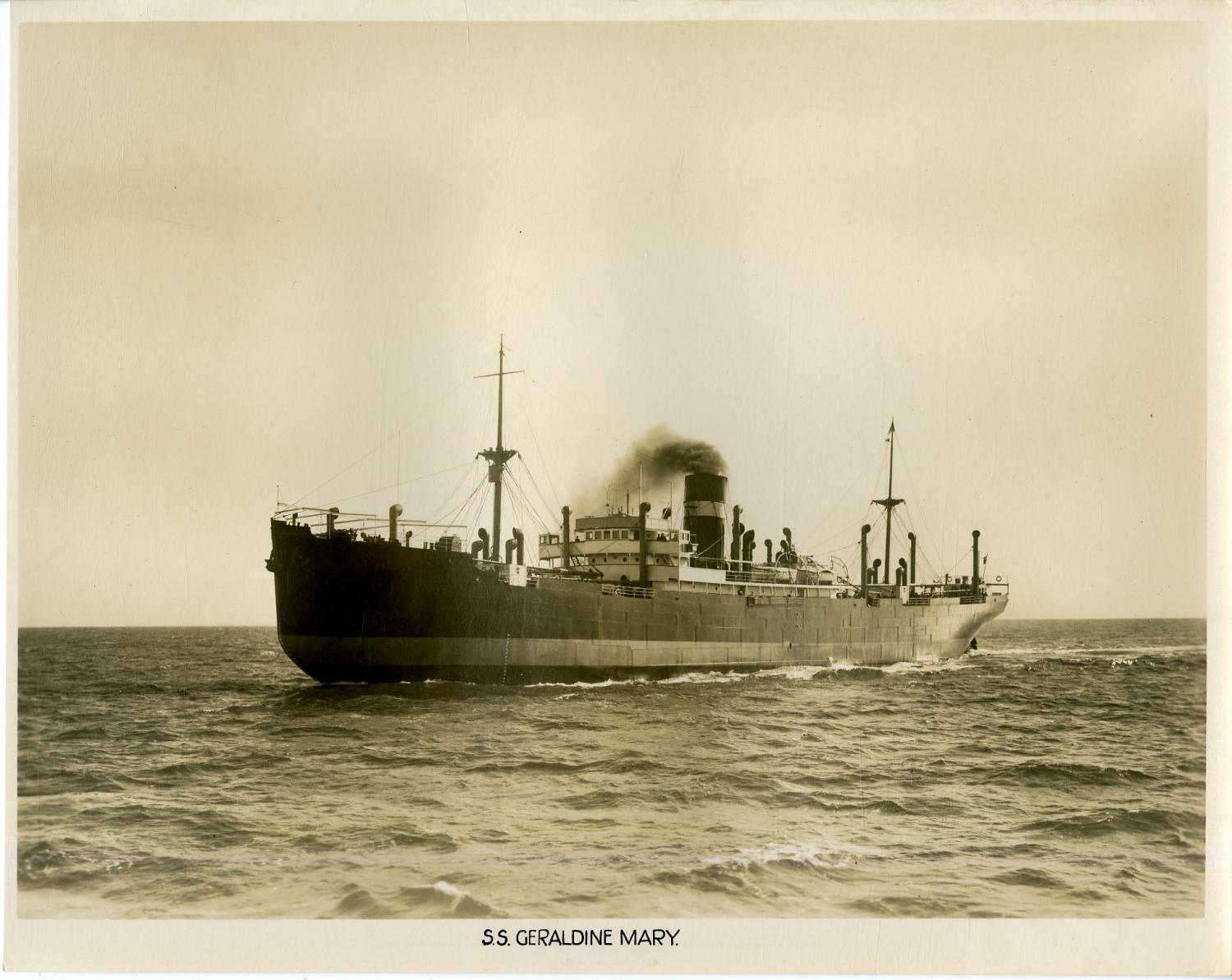 British Navy, Ship S.S. Geraldine Mary, British Steam Merchant by ...
