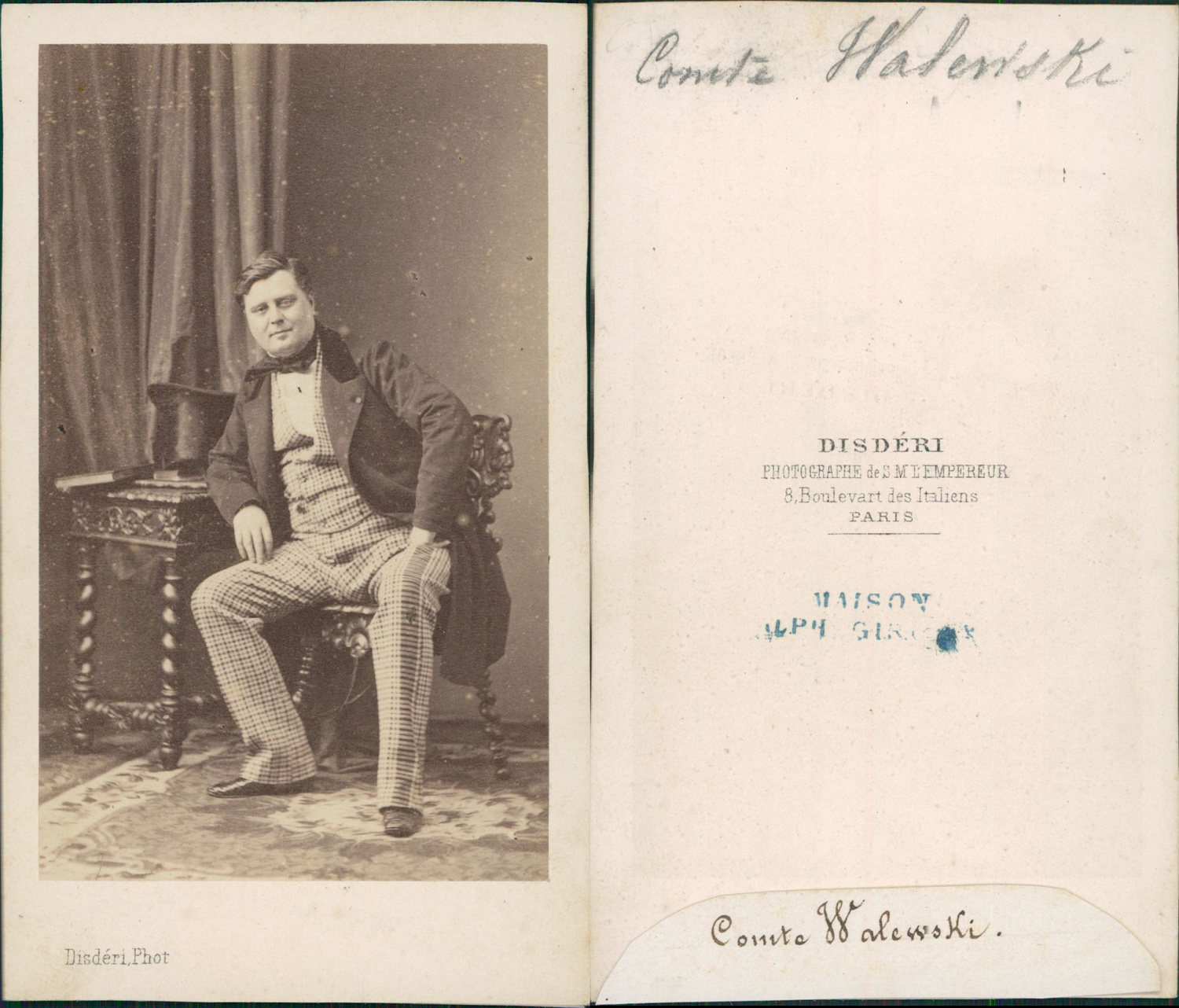 Disdéri, Paris, le Comte Walewski by Photographie originale / Original ...