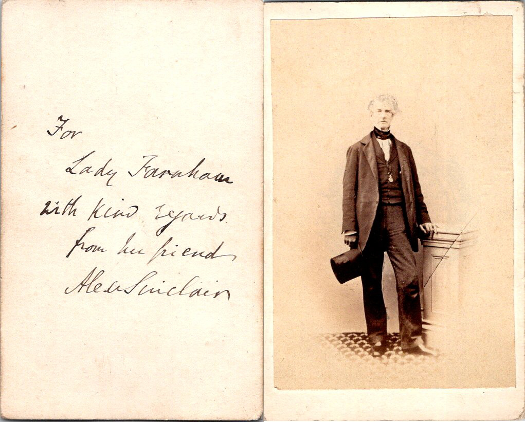 Sir Alexander Sinclair, dédicacé à Lady Farnham by Photographie ...