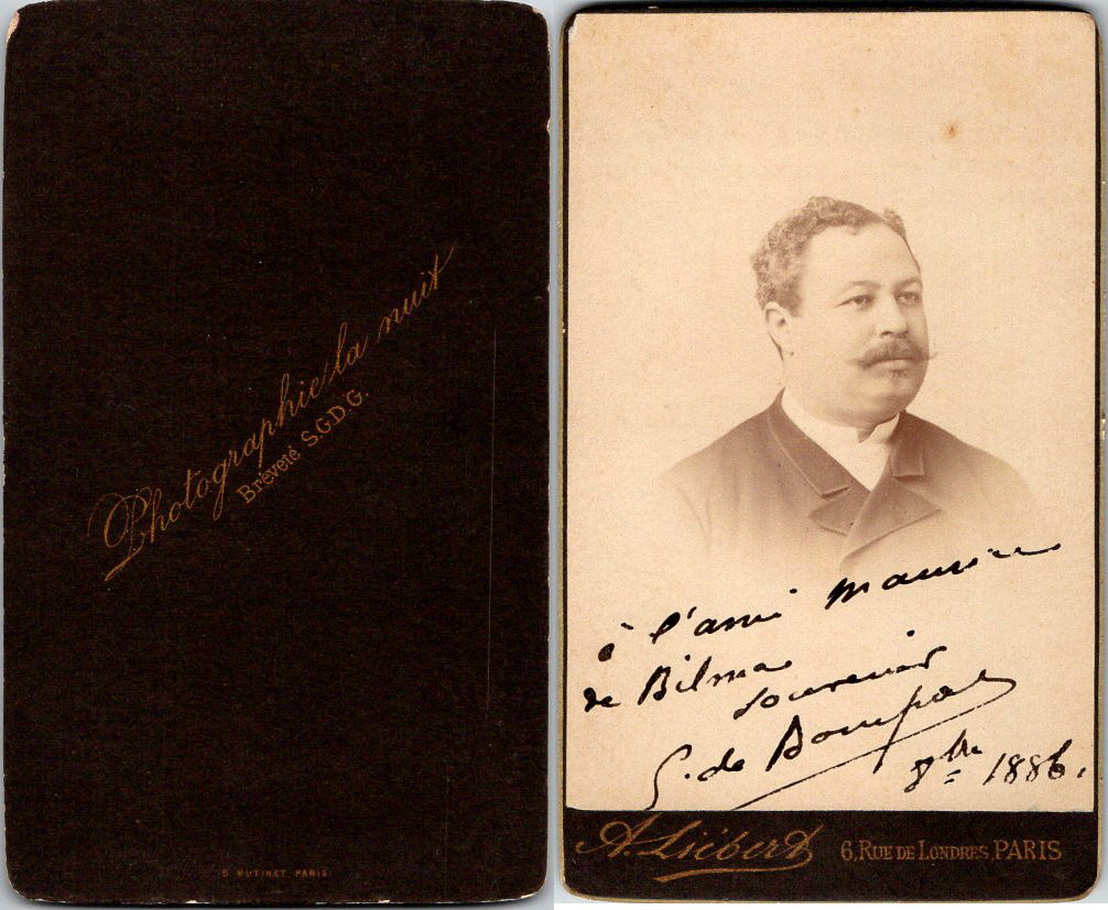 Portrait Homme avec dédicace, G. de Dompas à Maurice de Bilma 1886 by ...