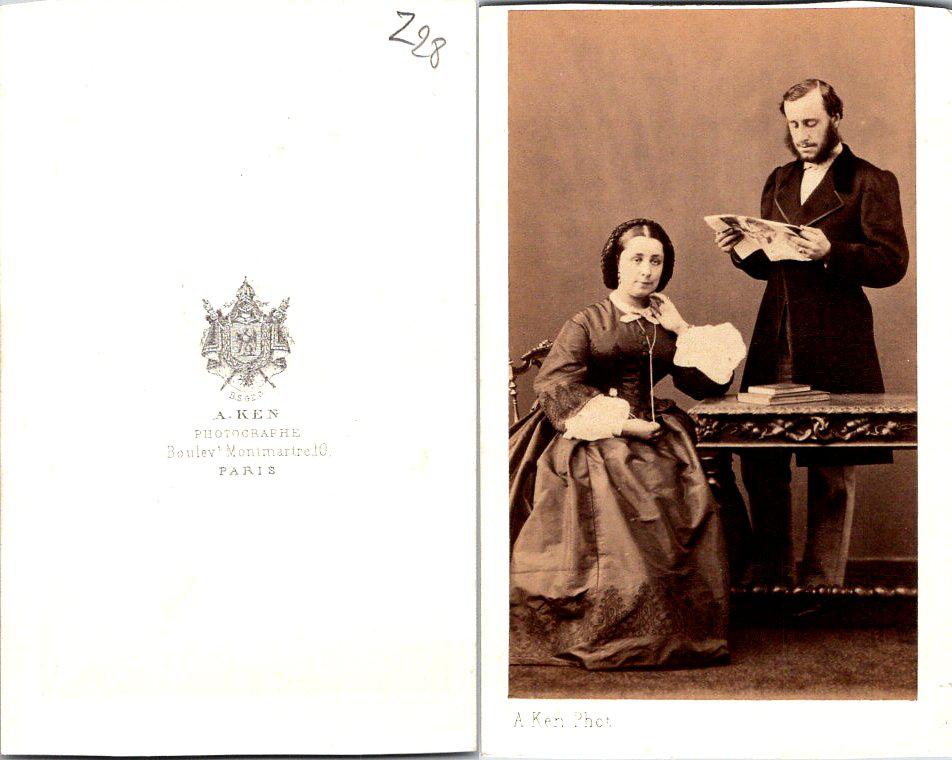 Ken, Paris, Couple en pose, circa 1860 by Photographie originale ...