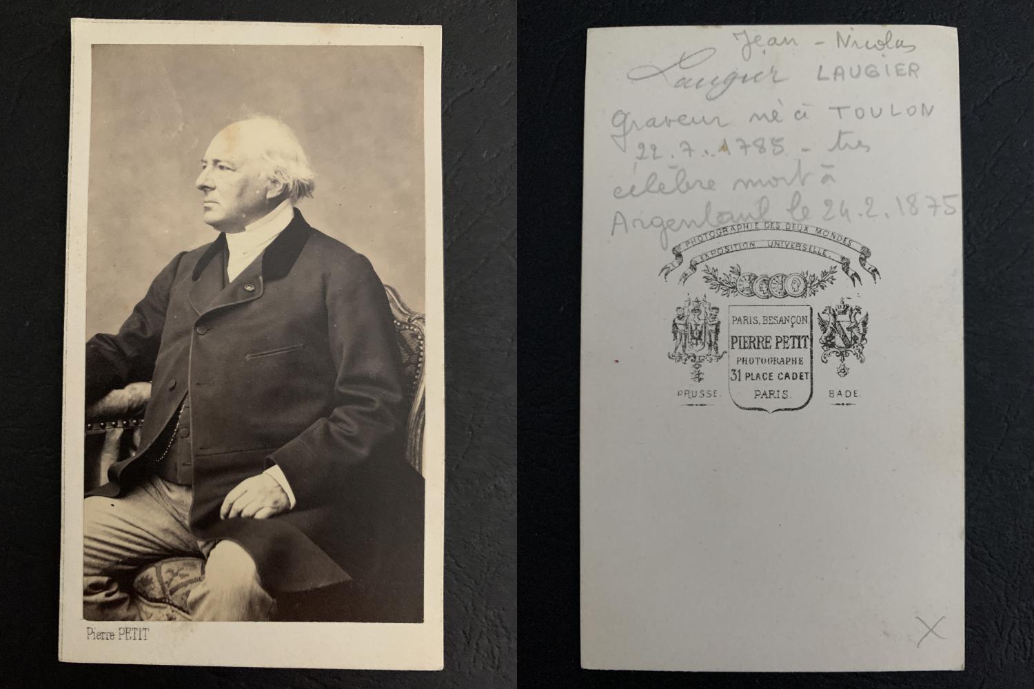 Pierre Petit, Paris, le peintre Jean Nicolas Laugier by Photographie ...