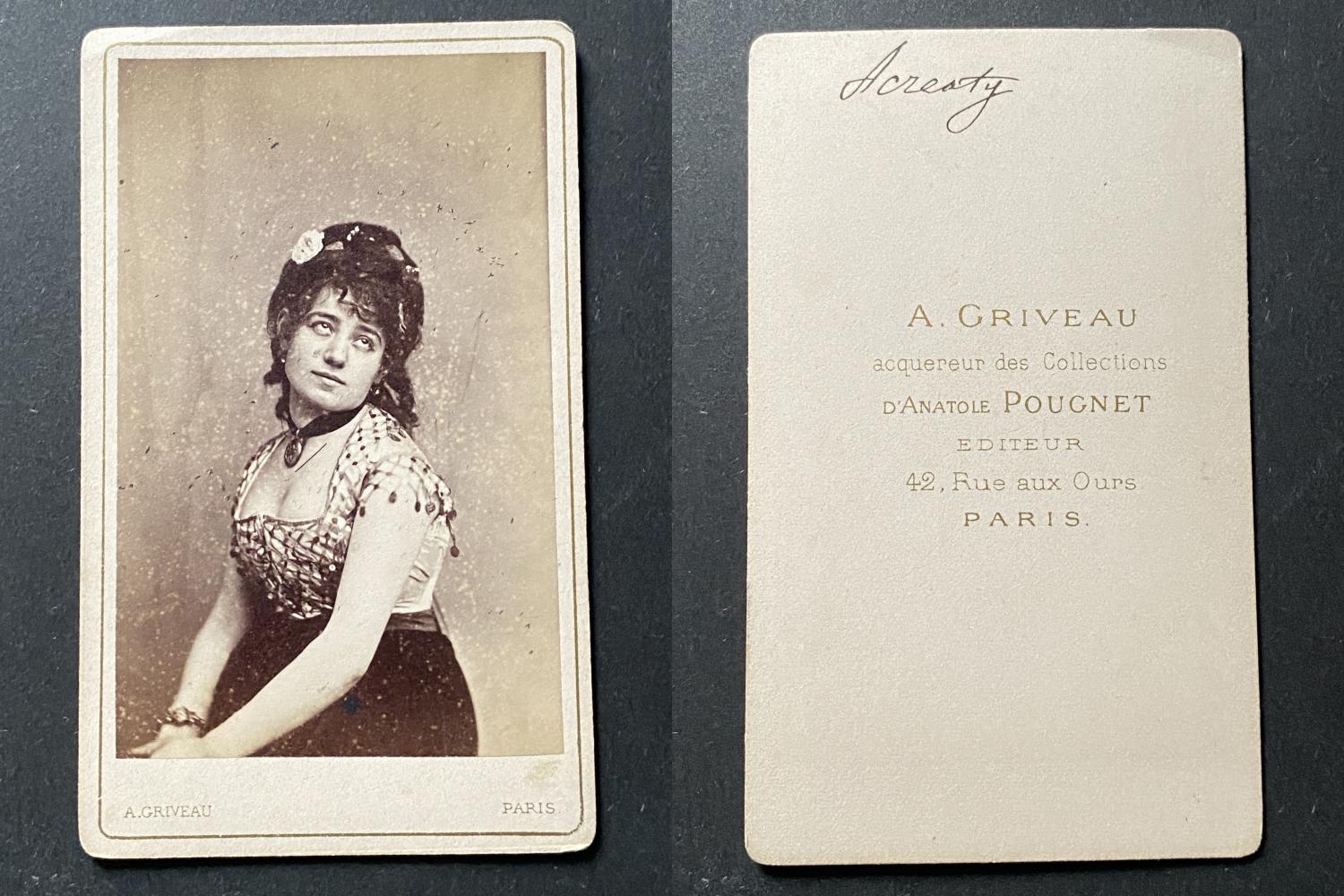 Griveau, Paris, Actrice à identifier, circa 1870 by Photographie ...