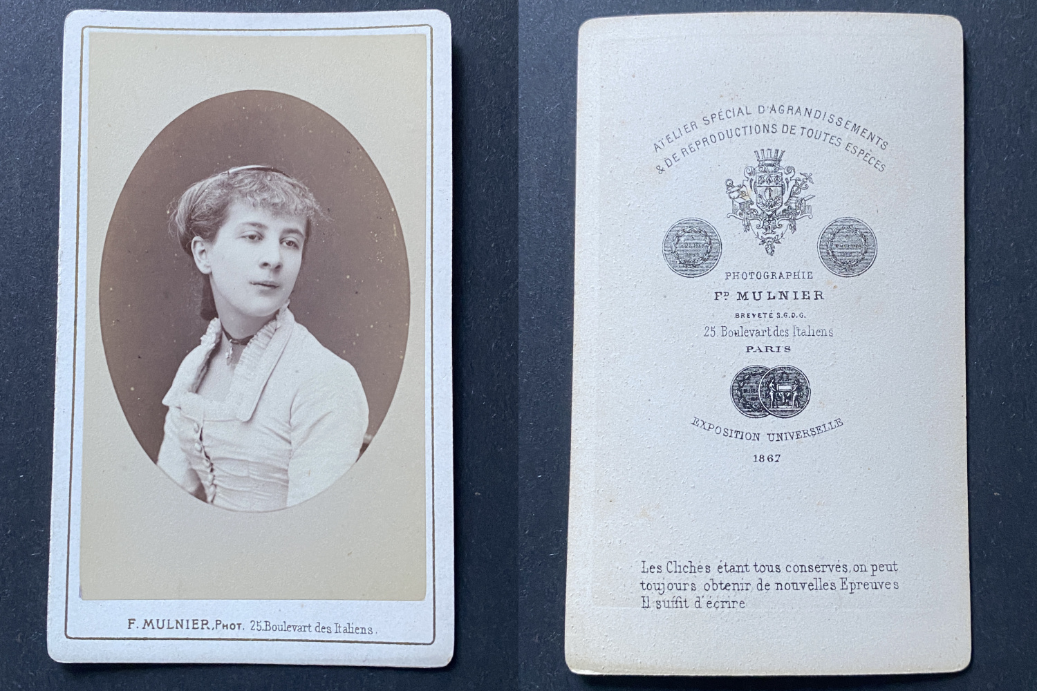 Mulnier, Paris, Actrice toute jeune, circa 1867 by Photographie ...