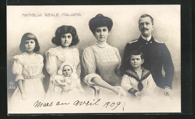 Cartolina Famiglia Reale Italiana, Königliche Familie von Italien 1909 ...
