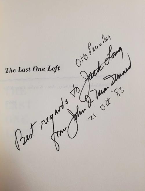 The Last One Left by John D. MacDonald Signed by John D. MacDonald ...