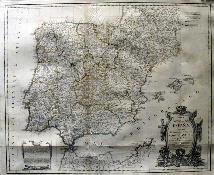 Mapa General de España by LOPEZ de Vargas Machuca, Tomás (1730-1802 ...
