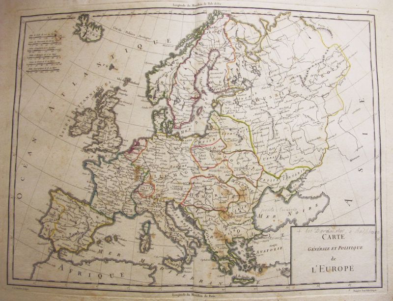 Carte Générale et Politique de l' Europe / Mapa General y Político de ...