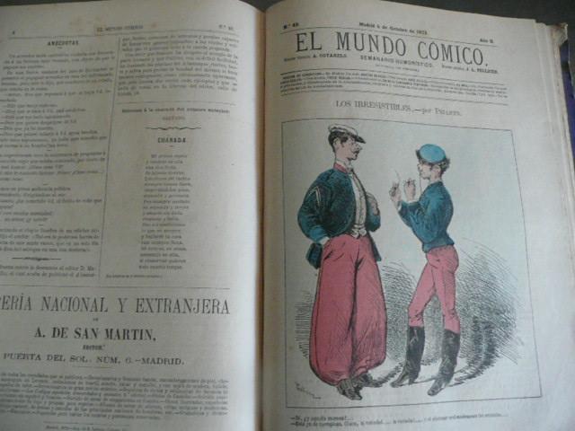 EL MUNDO CÓMICO Semanario humorístico ilustrado - 1873 by Matoses ...