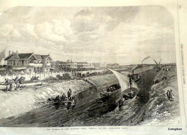 Suez Canal Project 4 full page engravings of 1869 from the Illustrated ...