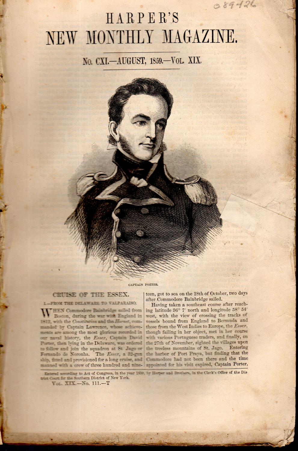 Harper's New Monthly Magazine. Volume XIX, No. CXI: August, 1850 by ...