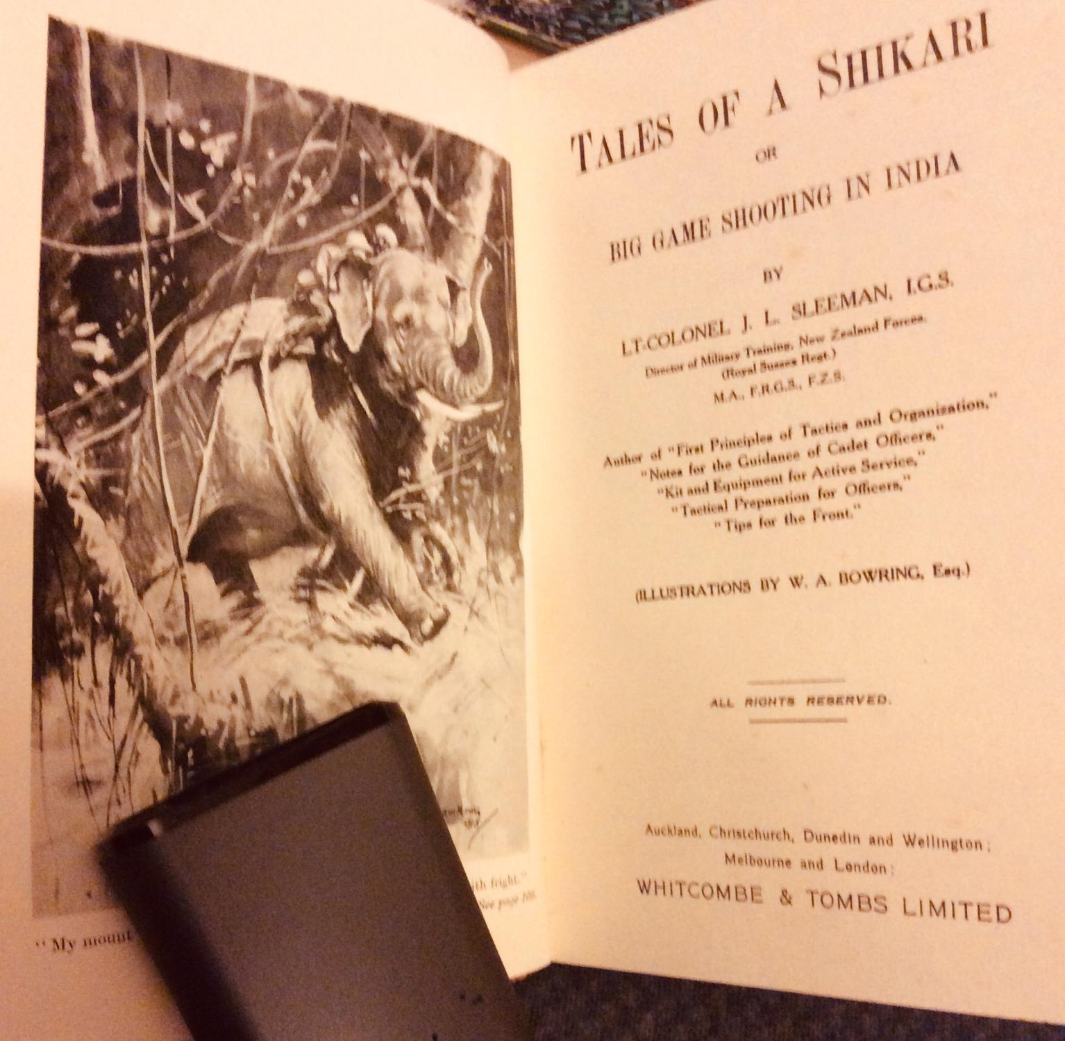 Tales of a Shikari: Big Game Shooting in India par J.L. Sleeman, Lt ...