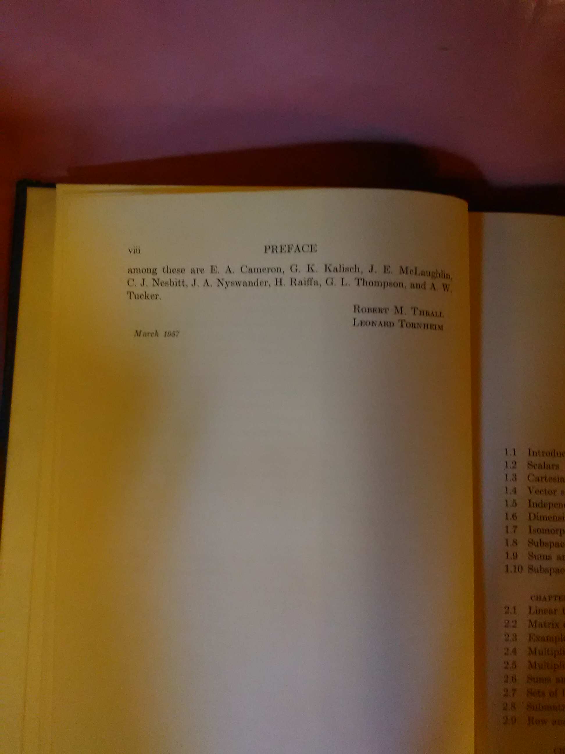 Vector Spaces and Matrices by Thrall, Robert M. and Tornheim, Leonard ... Vector Spaces and Matrices by Thrall, Robert M. and Tornheim, Leonard ...