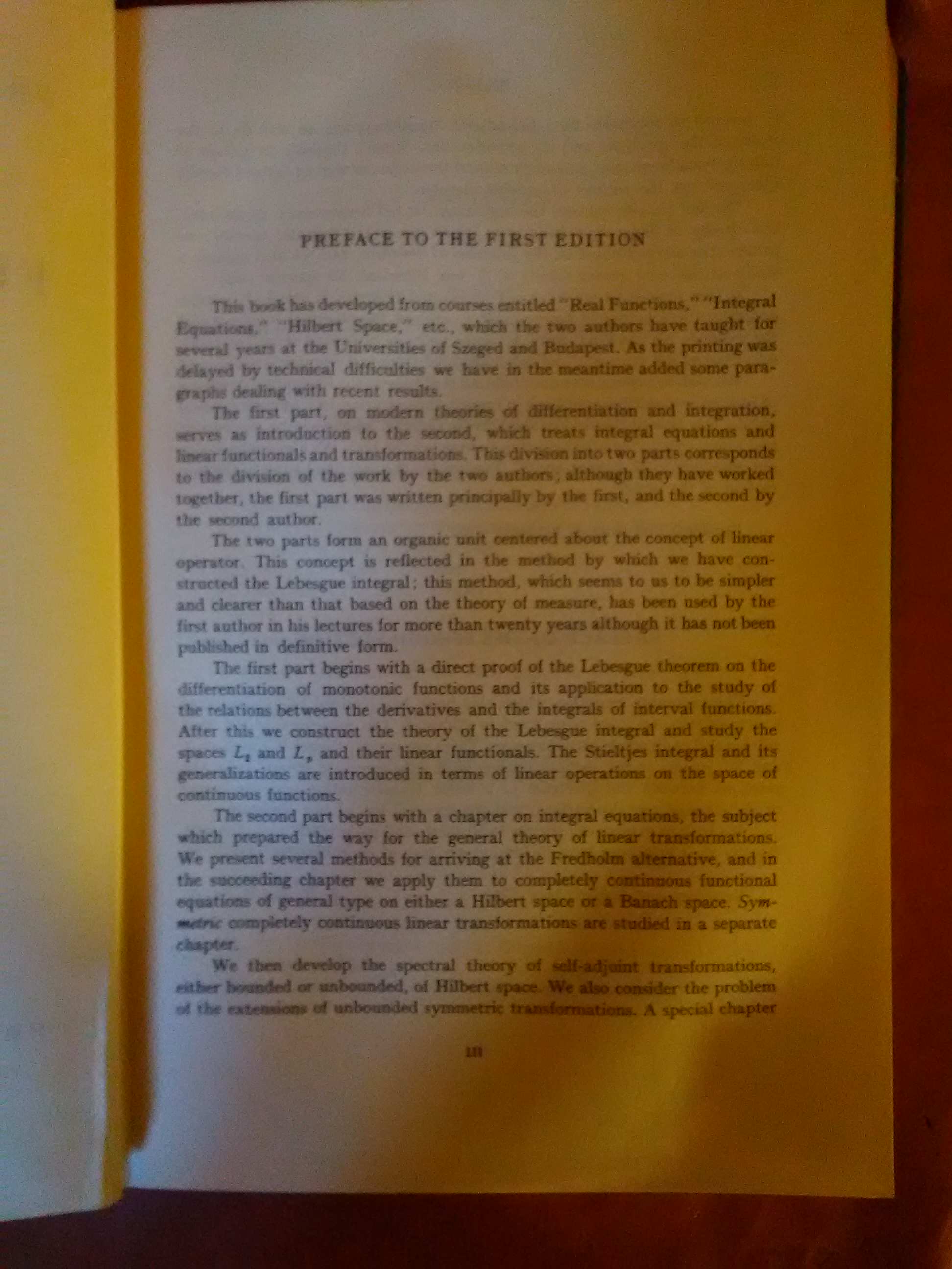 Functional Analysis by Riesz, Frigyes and Sz.-Nagy, Bela: Very Good ...