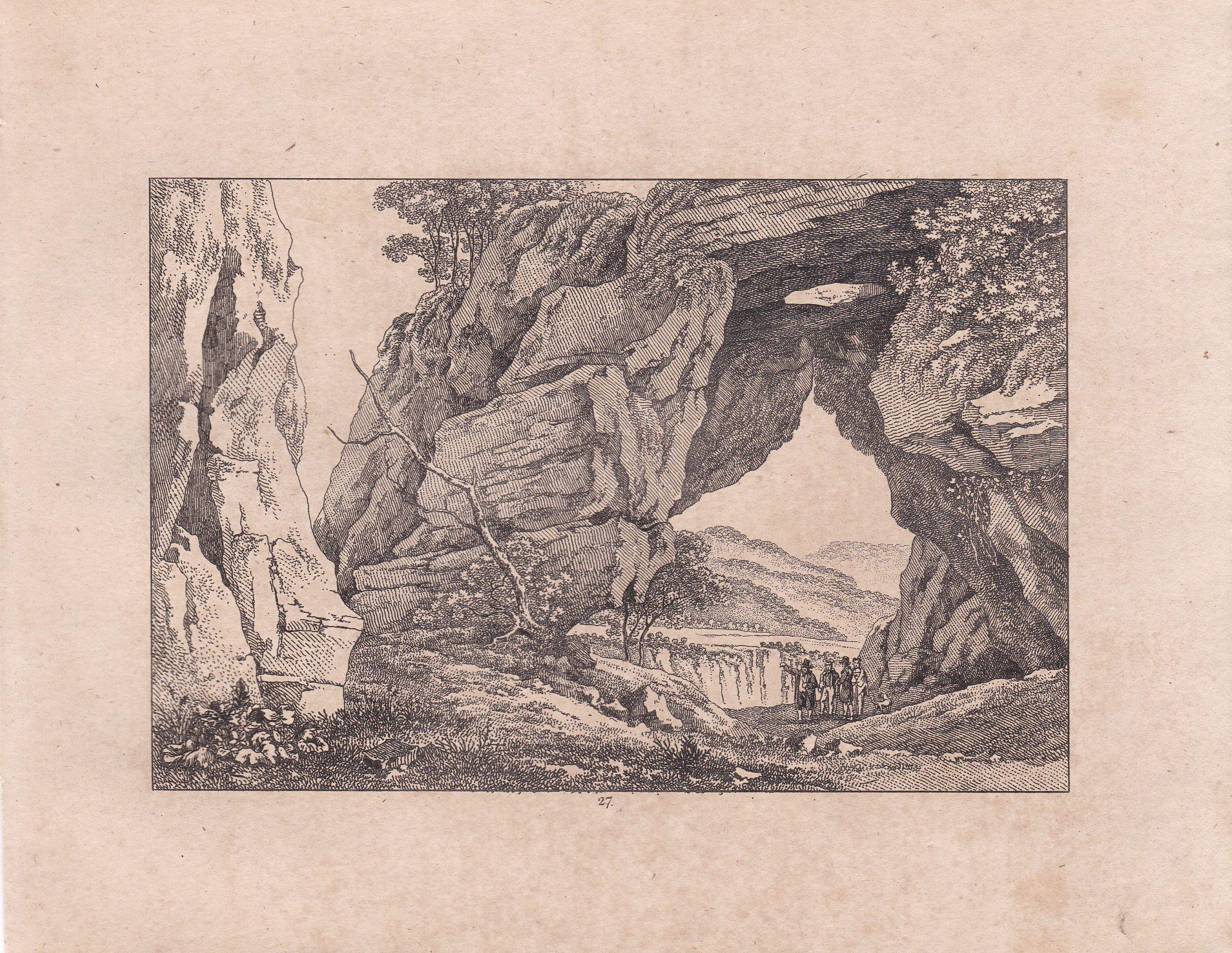 Original Radierung / Strichätzung, Der Kleinstein, bei der Buschmühle ...