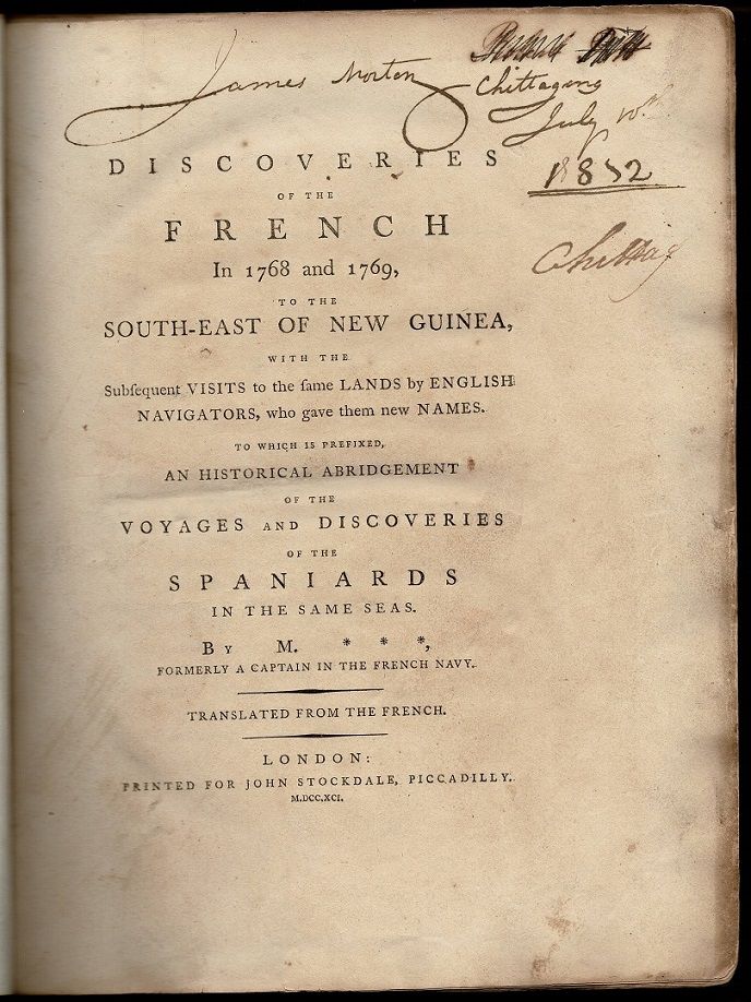 Discoveries of the French in 1768 and 1769 to the South-East of New ...