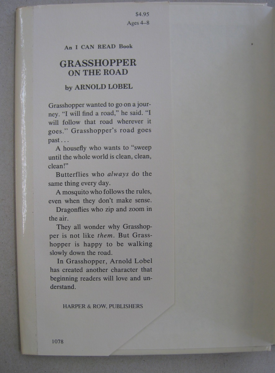 Grasshopper on the Road by Arnold Lobel: Hardcover (1978) First edition ...