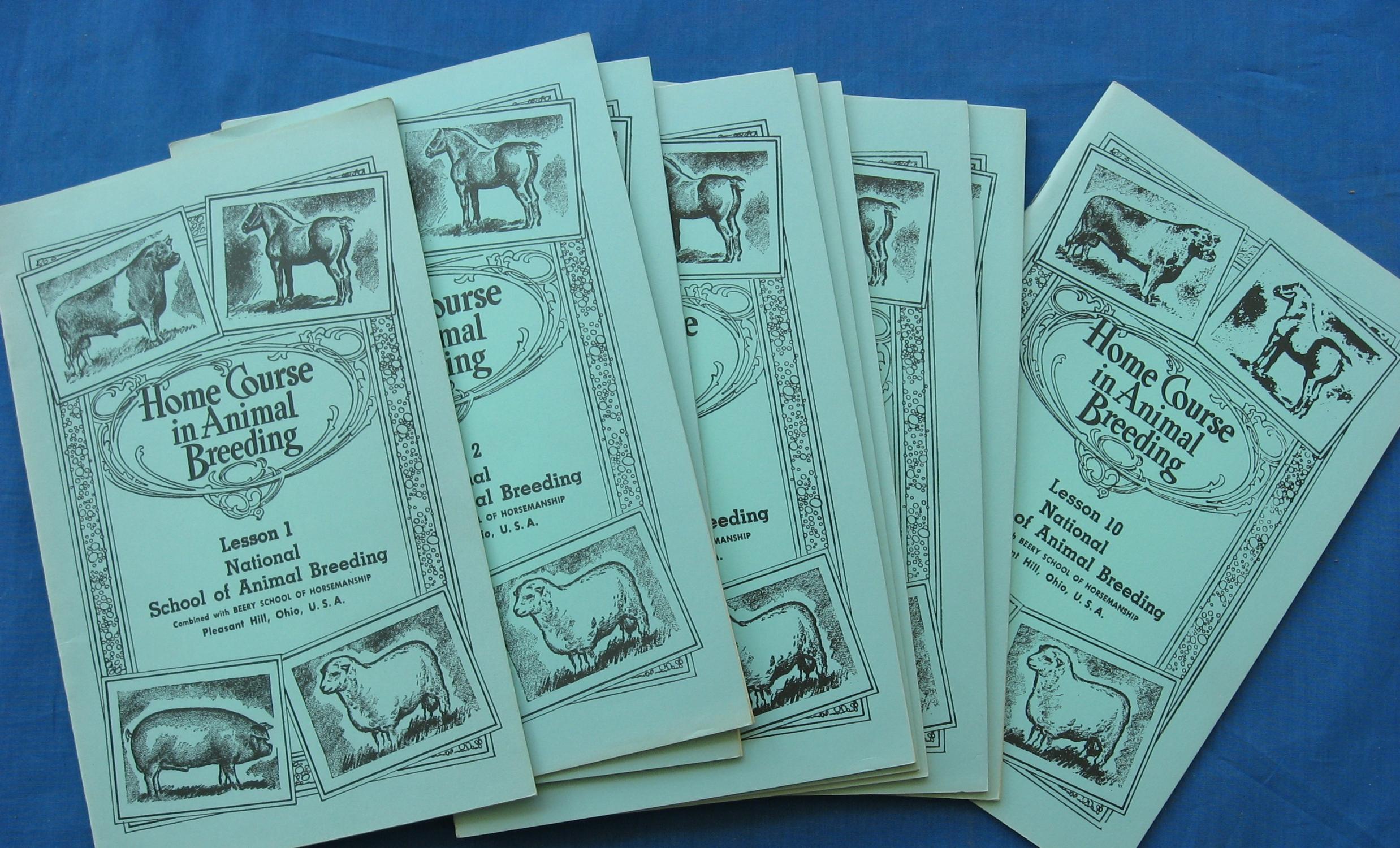 HOME COURSE IN ANIMAL BREEDING - Nine Lessons by Prof. C.C. Palmer, D.V ...