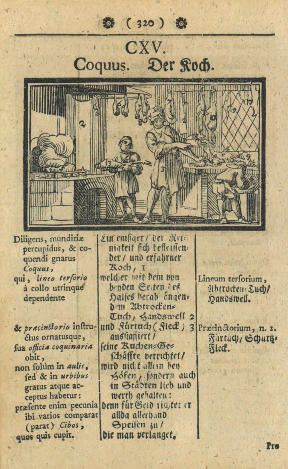 KOCH. "Der Koch". Blick in eine Küche. Ein Koch mit seinen beiden ...