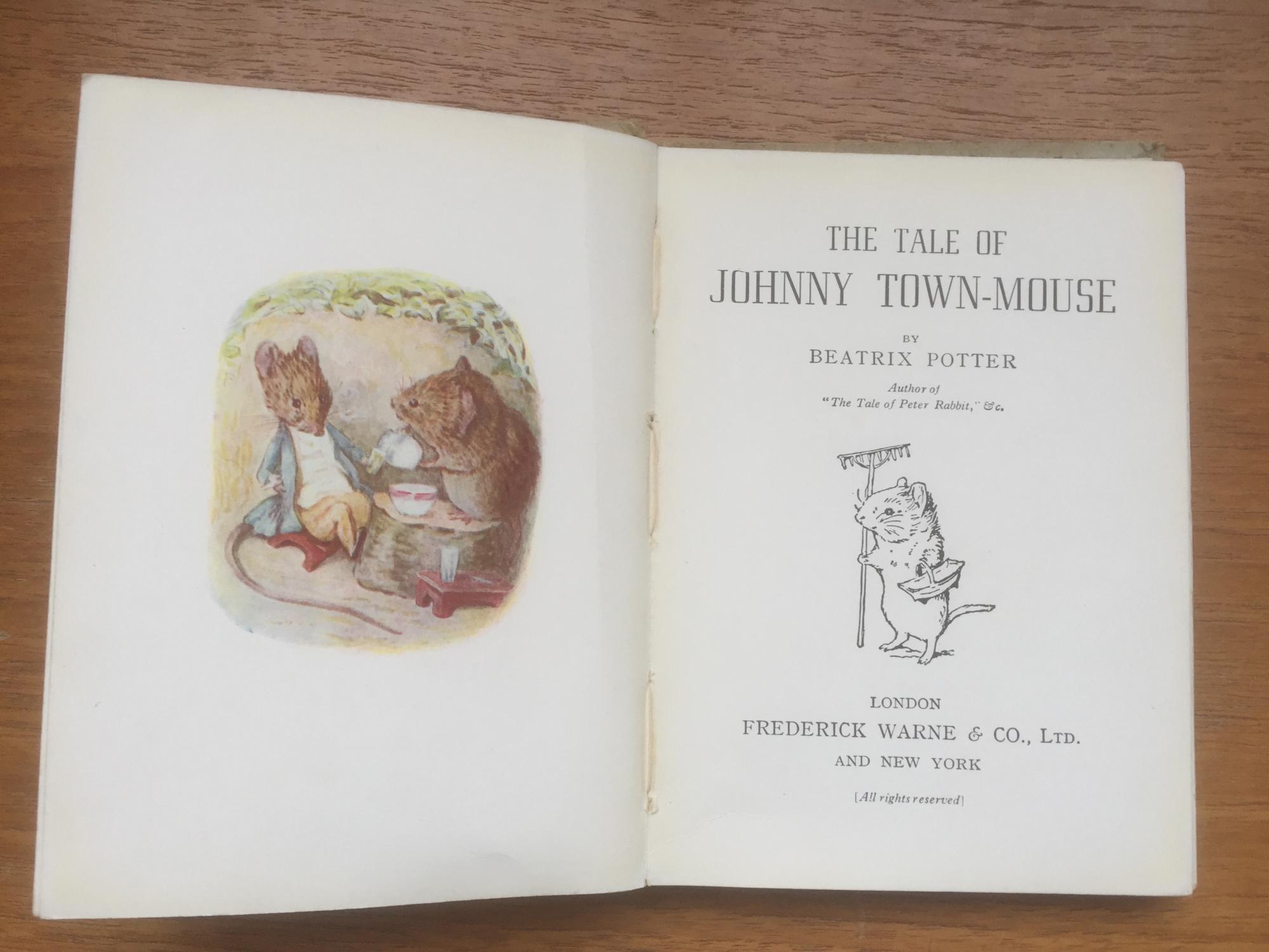 The Tale Of Johnny Town-Mouse by Beatrix Potter: Very Good Hardcover ...