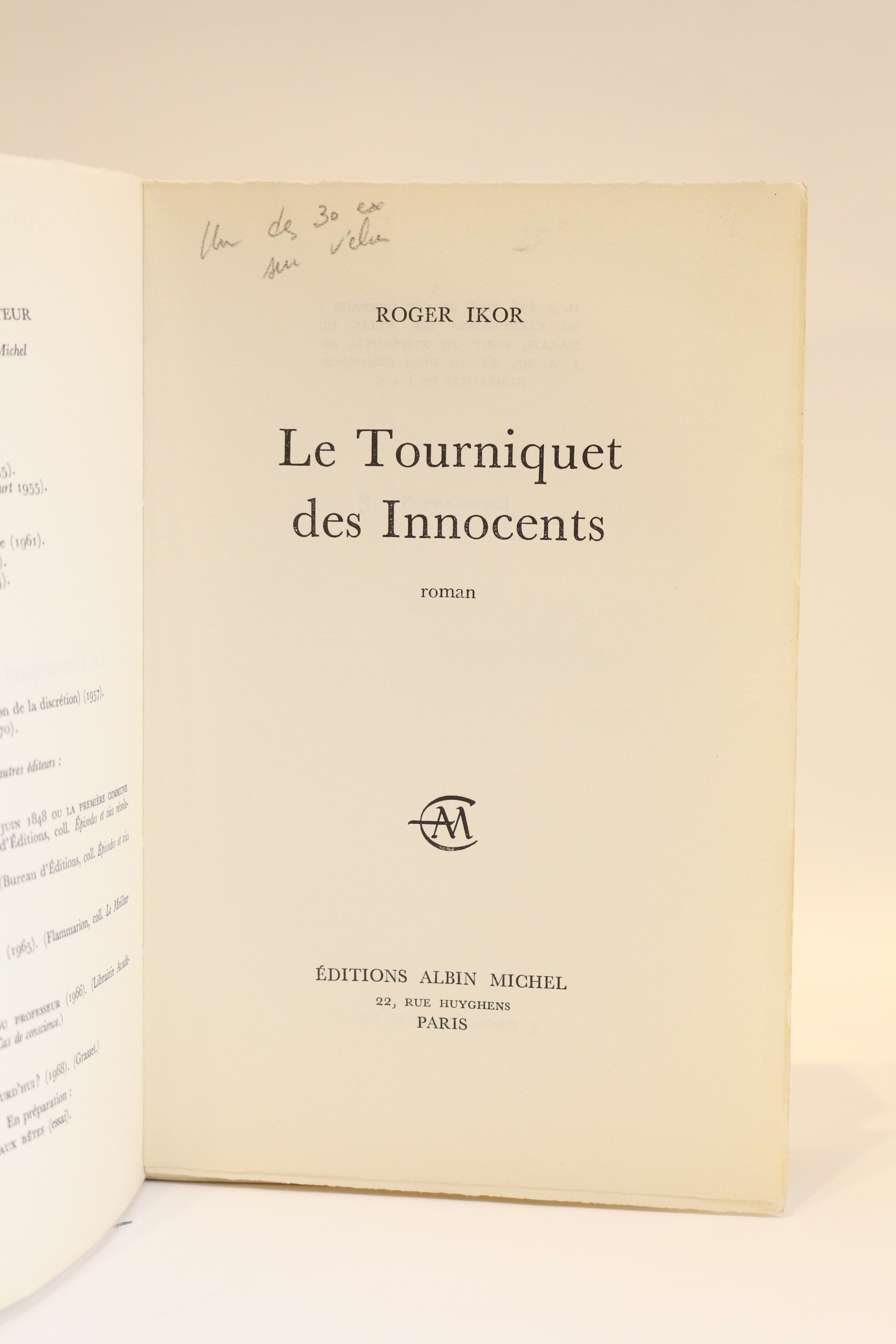 Le tourniquet des innocents de IKOR Roger: couverture souple (1972 ...