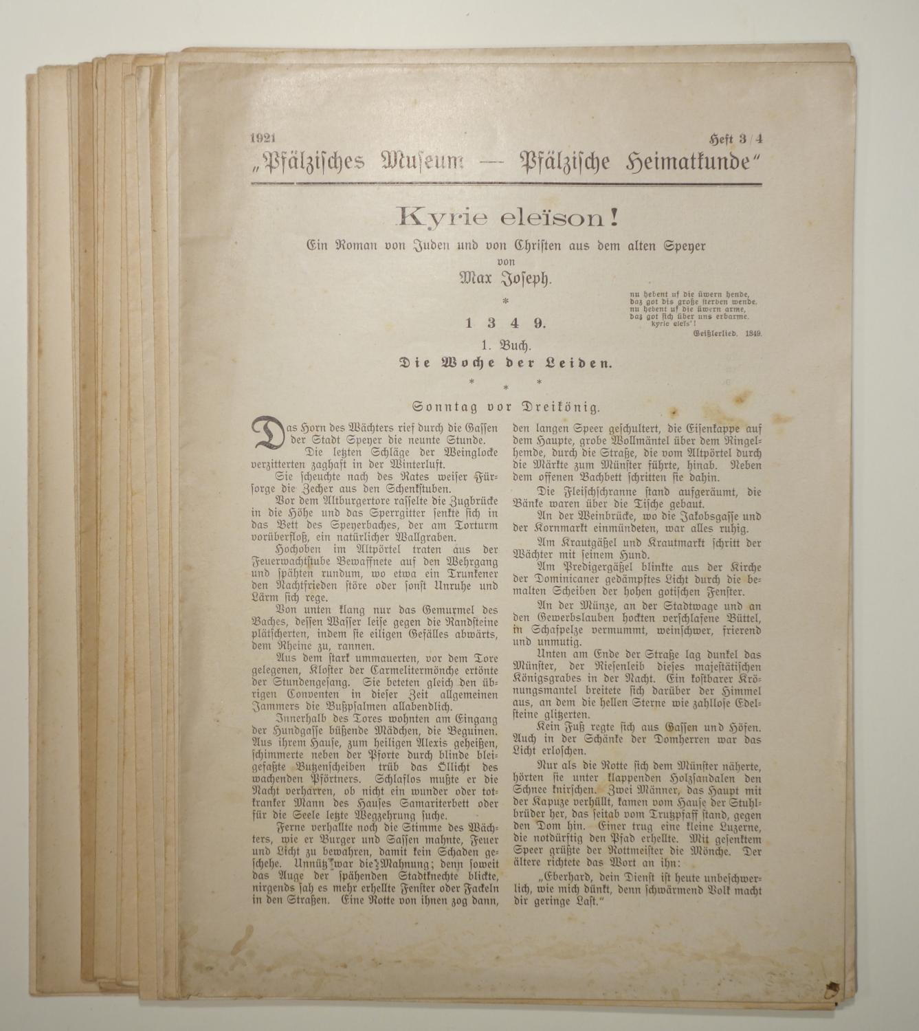 Kyrie eleison! Ein Roman von Juden und Christen aus dem alten Speyer ...