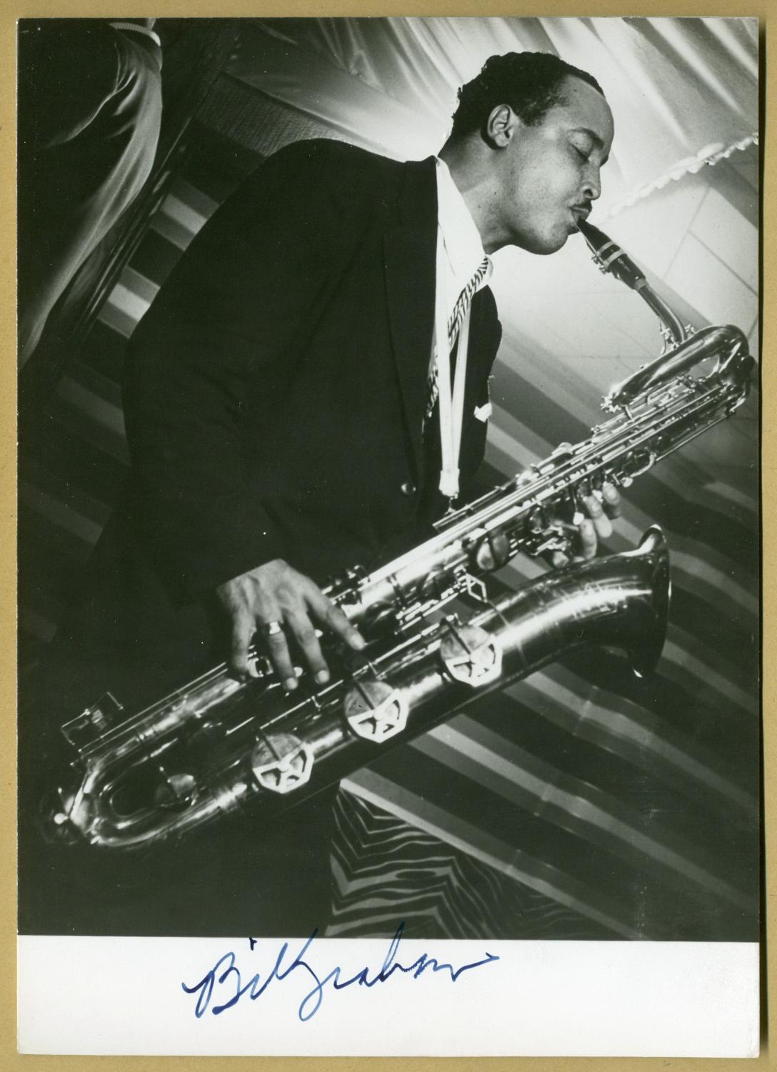 Bill Graham - Rare early signed photo by Bill Graham - American jazz ...