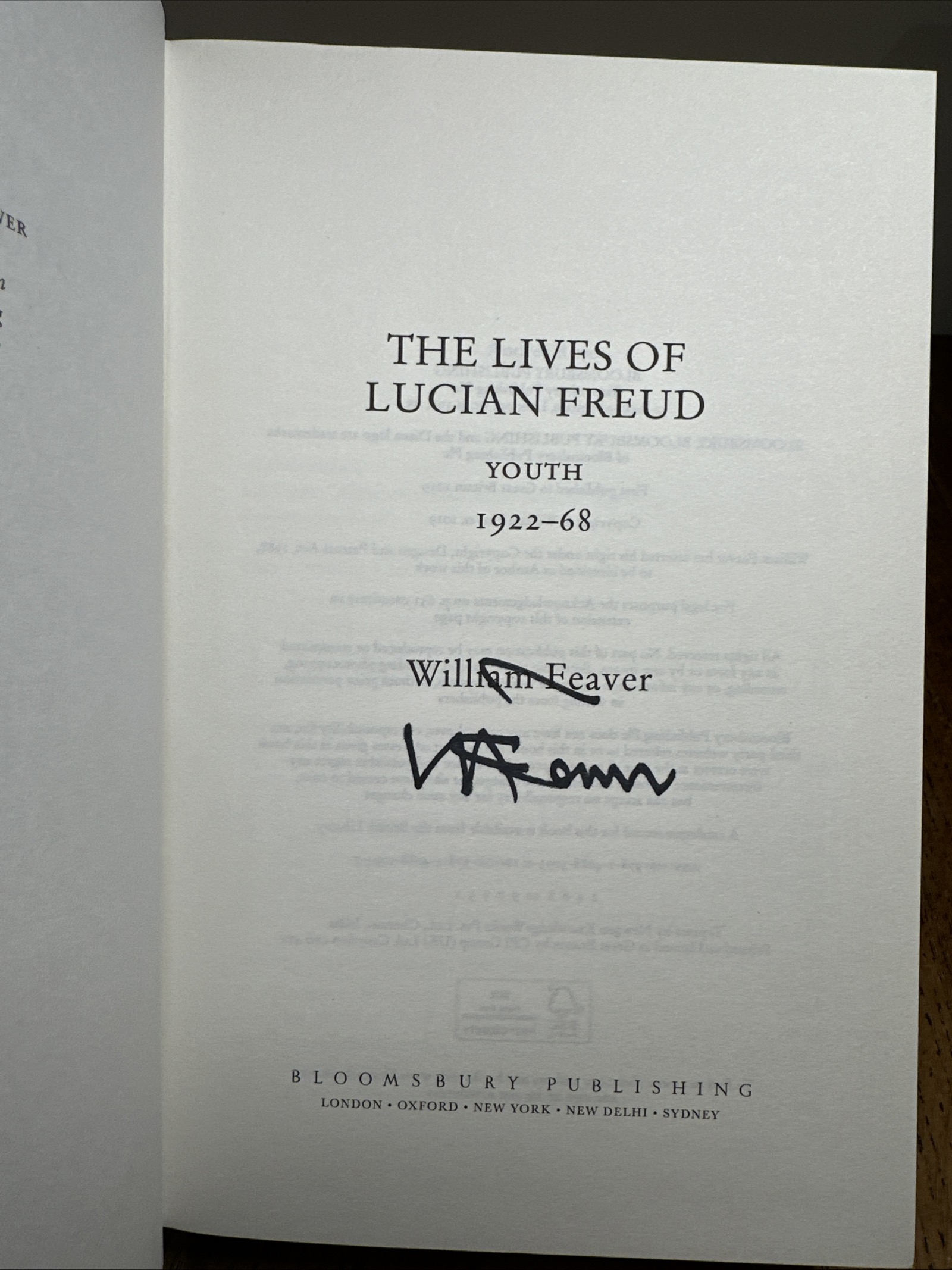 The Lives of Lucian Freud: Youth 1922 - 1968 >>>> A SUPERB SIGNED UK ...