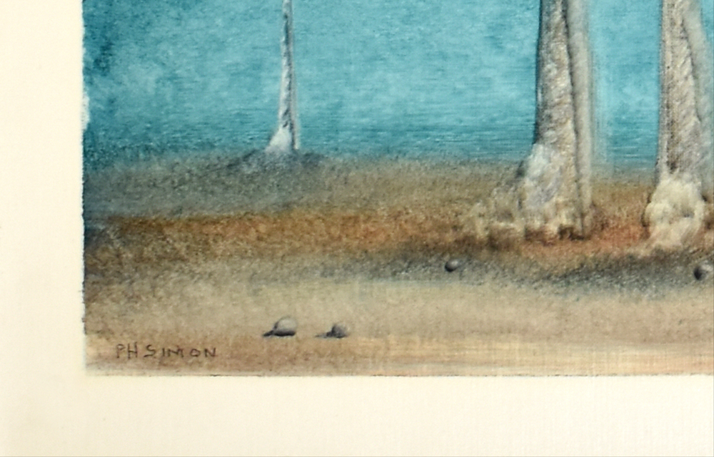 Surrealistische Komposition. [Signierter Original-Farbsiebdruck ...