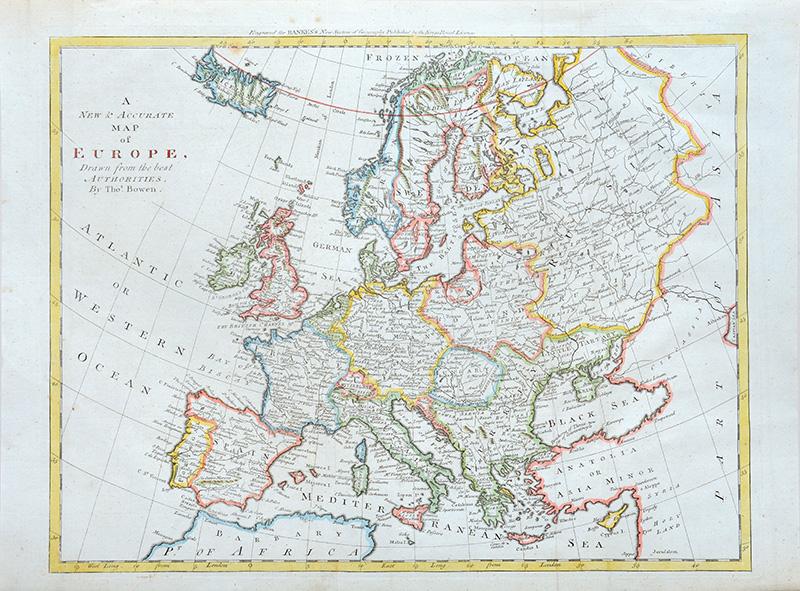 A New and Accurate map of Europe, Drawn from the best Authorities. by ...