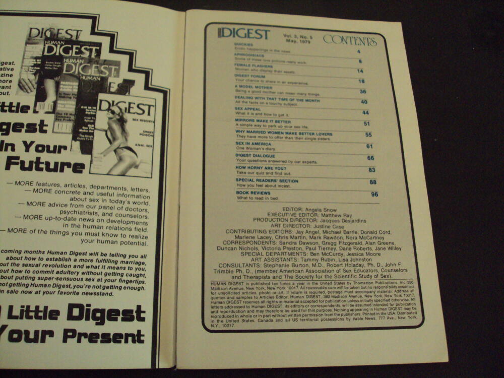 Human Digest Of Sexual Behavior May 1979 Flashers Sex Appeal 1979