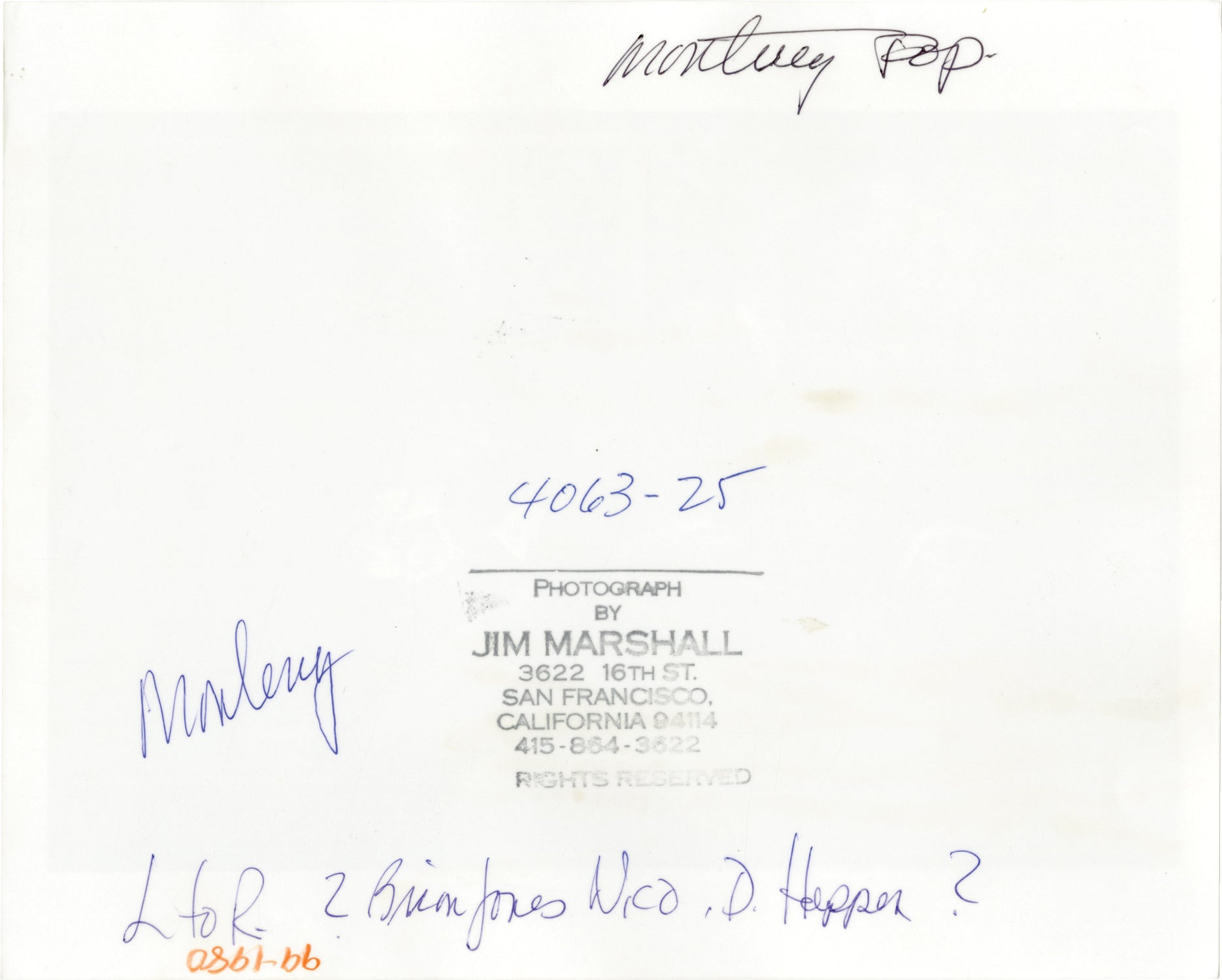 Original double weight photograph of Dennis Hopper, Brian Jones, and ...