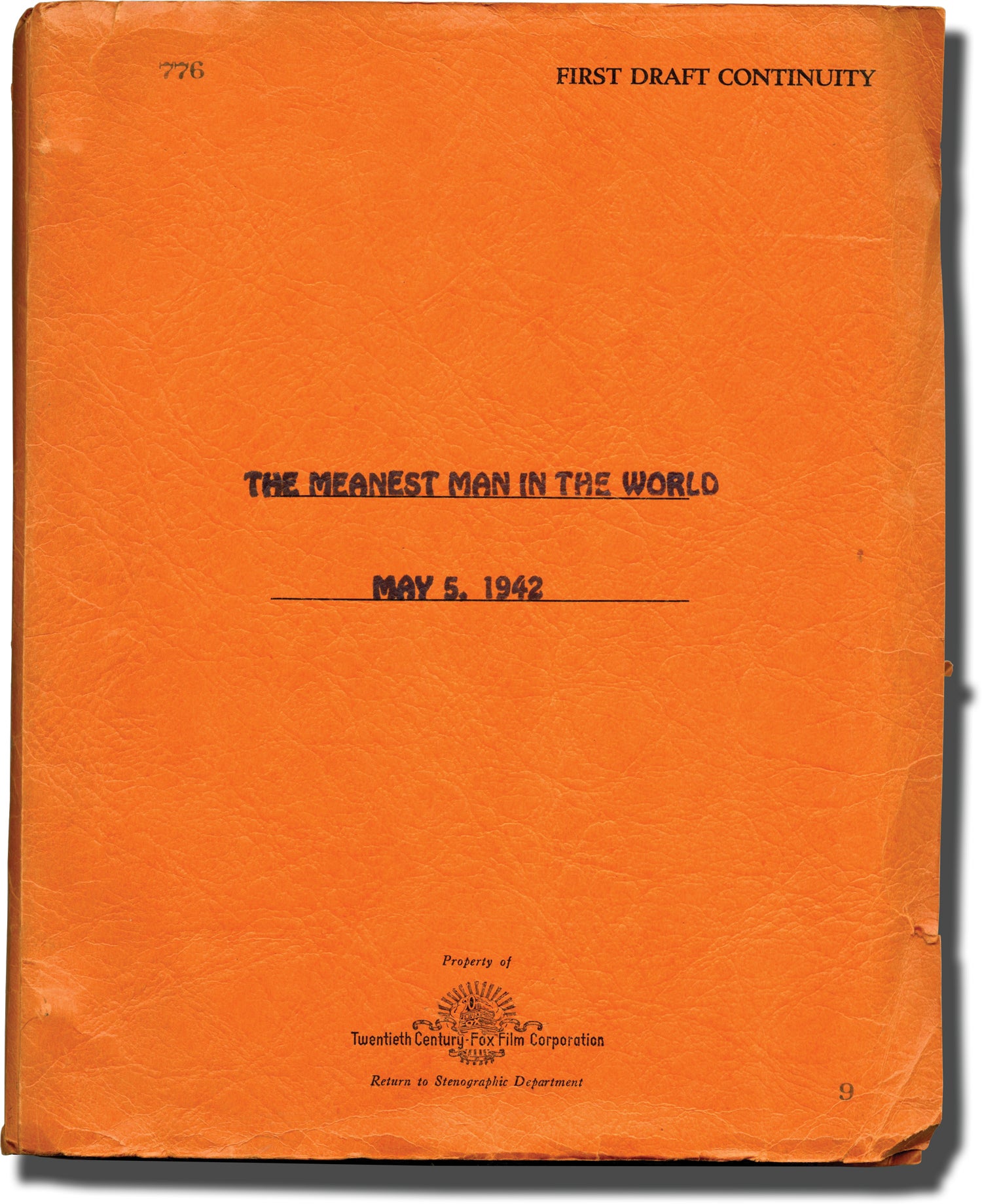 The Meanest Man in the World (Original screenplay for the 1943 film) by ...