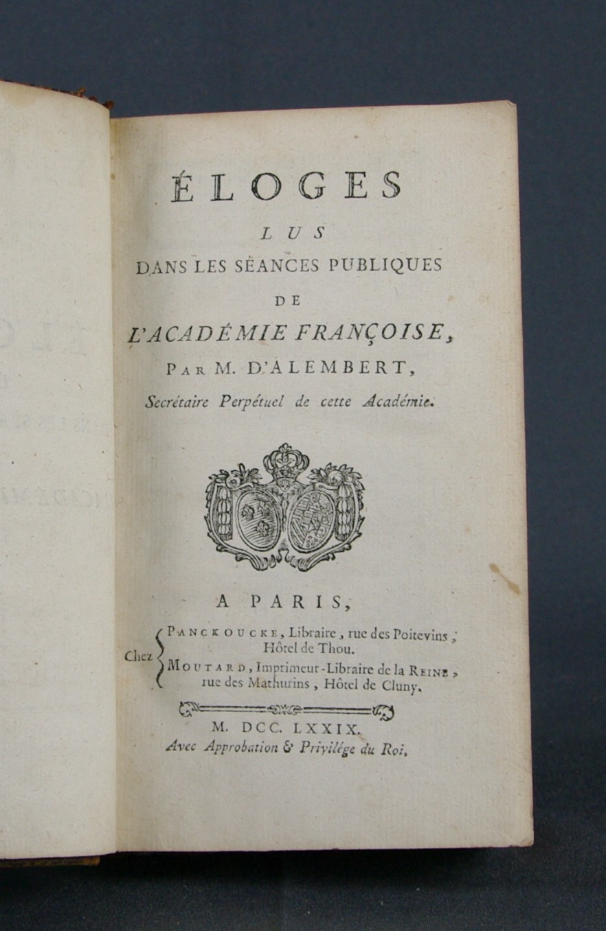 Eloges lus dans les séances publiques de l'Académie françoise by M. d ...