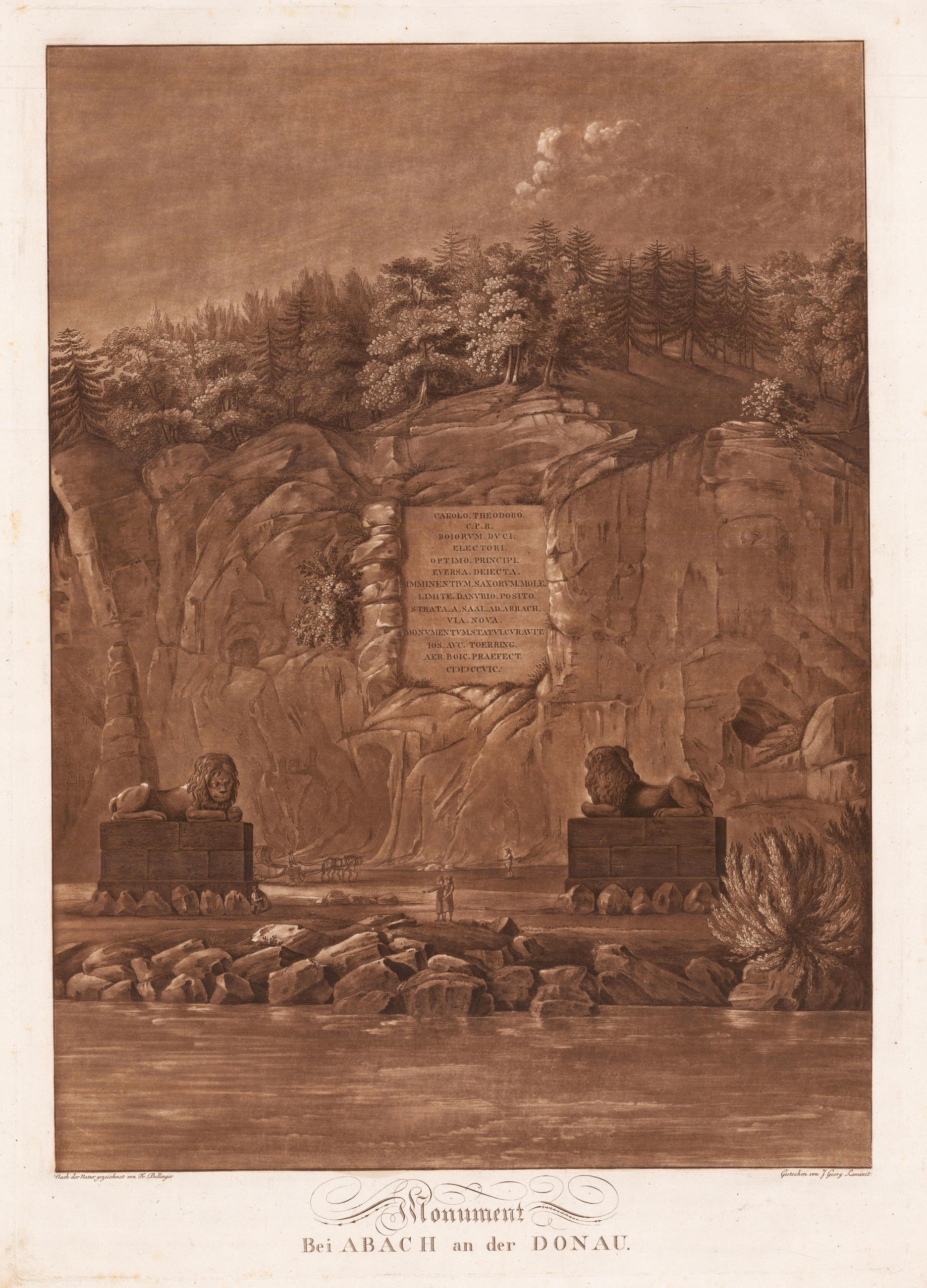 Monument bei Abach an der Donau by Laminit, F. Georg: (1806) Art ...